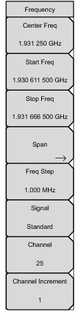 Freq (Frequency) Menu